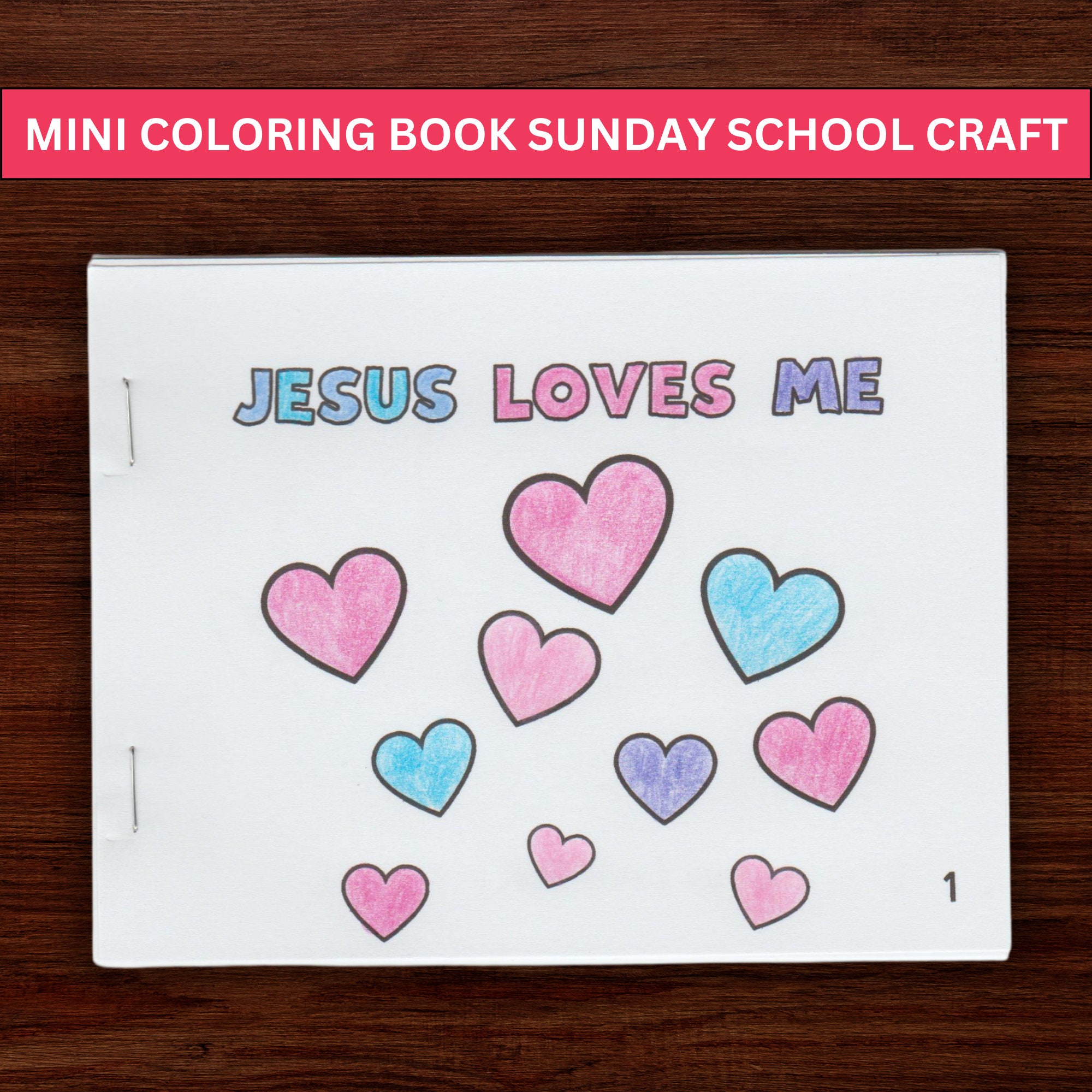 Jesus Loves Me Mini Coloring Book Craft, Kids Sunday School Song ...