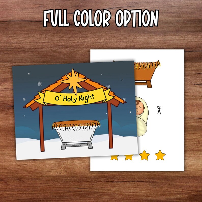 Christmas Bible Craft for Kids, Birth of Jesus Nativity Sunday School ...