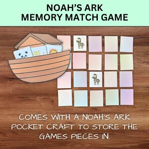 Noah's Ark Craft and Bible Lesson Bundle, Sunday School Story of Noah ...