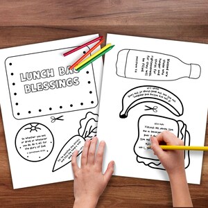 Back to School Bible Lesson Craft Lunch Bag Blessing Printable Sewing ...