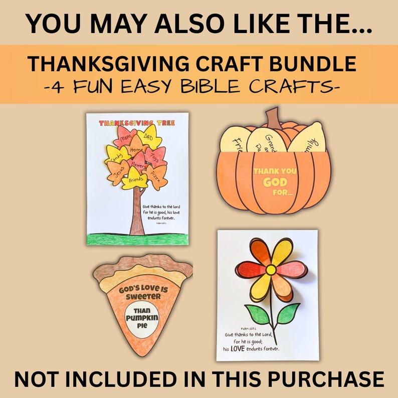 Thanksgiving Pumpkin Craft, Sunday School Give Thanks Activity ...