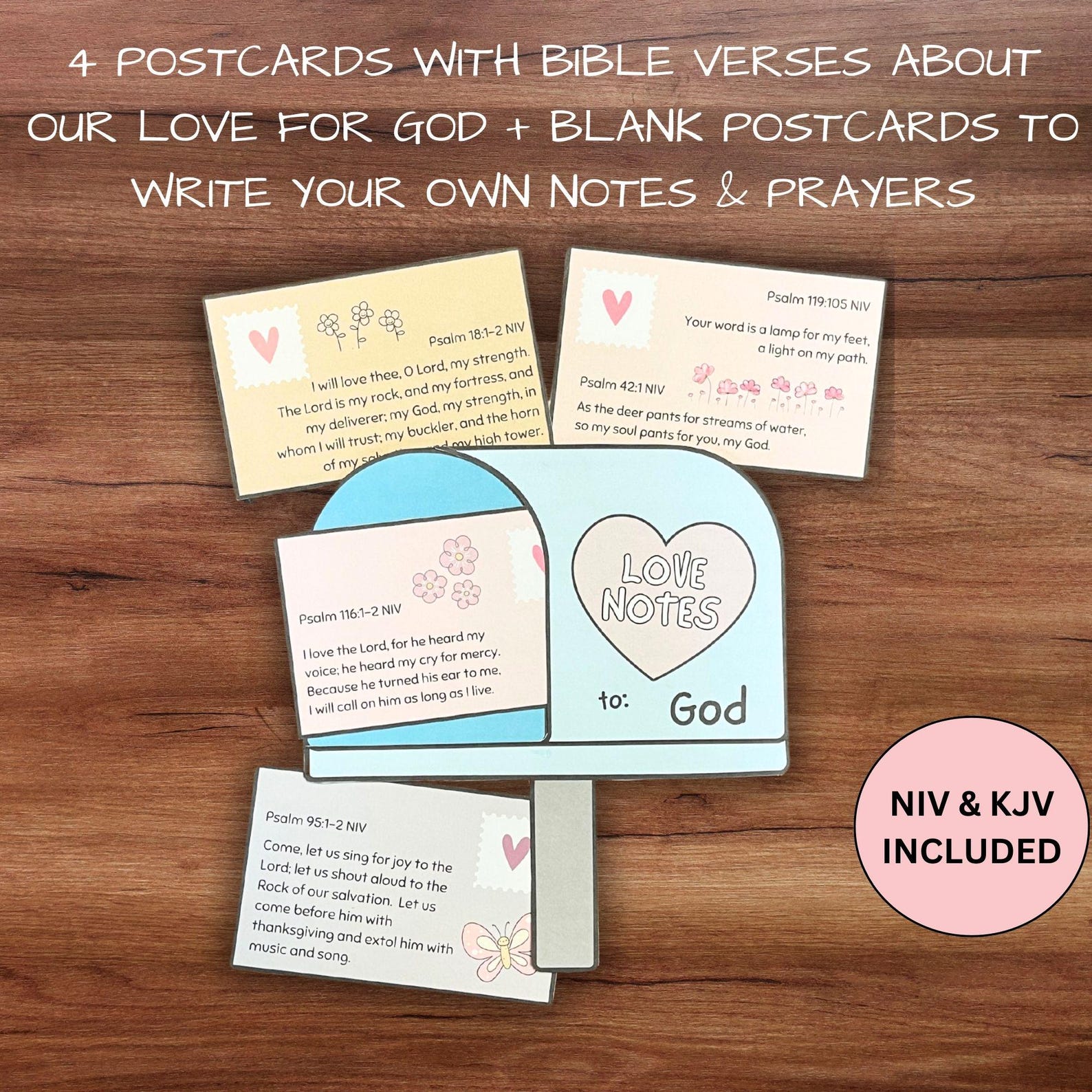 Spring Sunday School Bible Craft Printable, Love Notes to God Religious ...