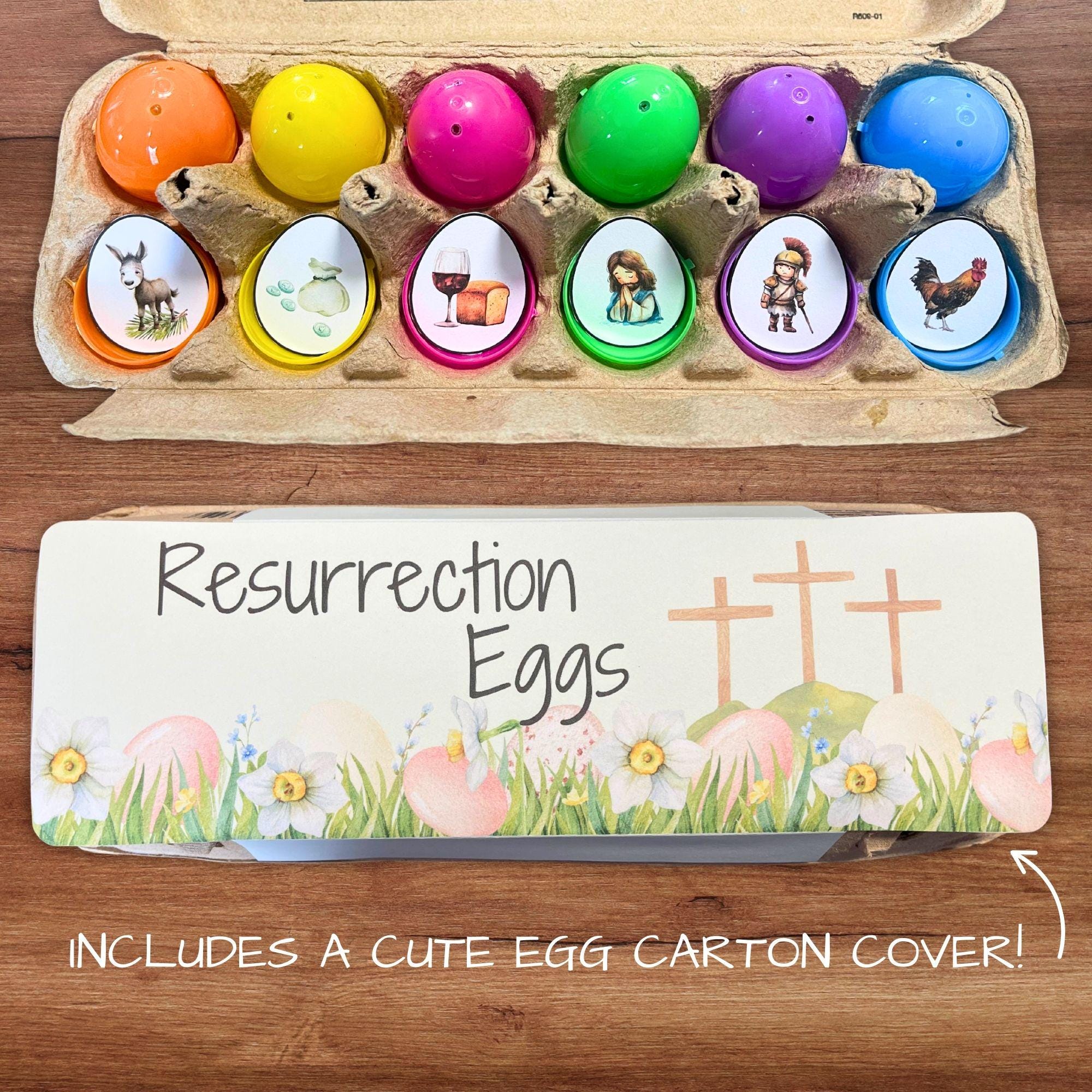 Resurrection Eggs Easter Story Bible Craft Printable, Holy Week Easter ...