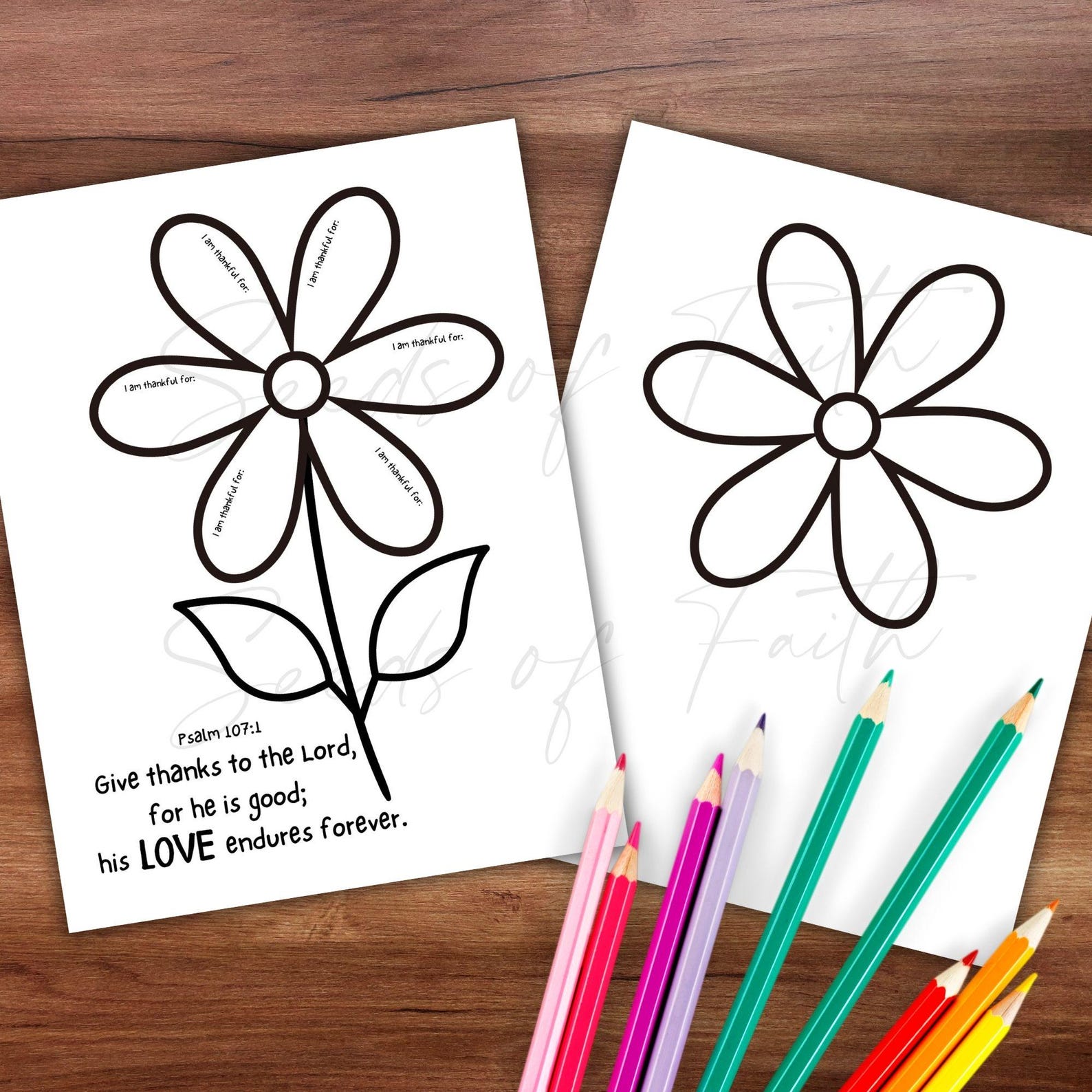 Give Thanks to the Lord Bible Verse Coloring Craft for Kids, Sunday ...