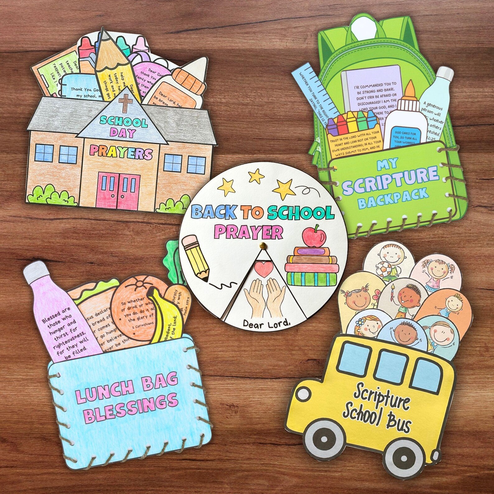 Back to School Bible Craft Bundle, Christian Sunday School Lesson ...