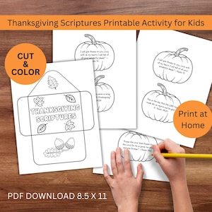 Fall Thanksgiving Bible Verse Craft, Sunday School Christian Home ...