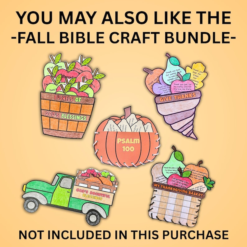 Thanksgiving Fall Harvest Bible Craft, Give Thanks Sunday School ...