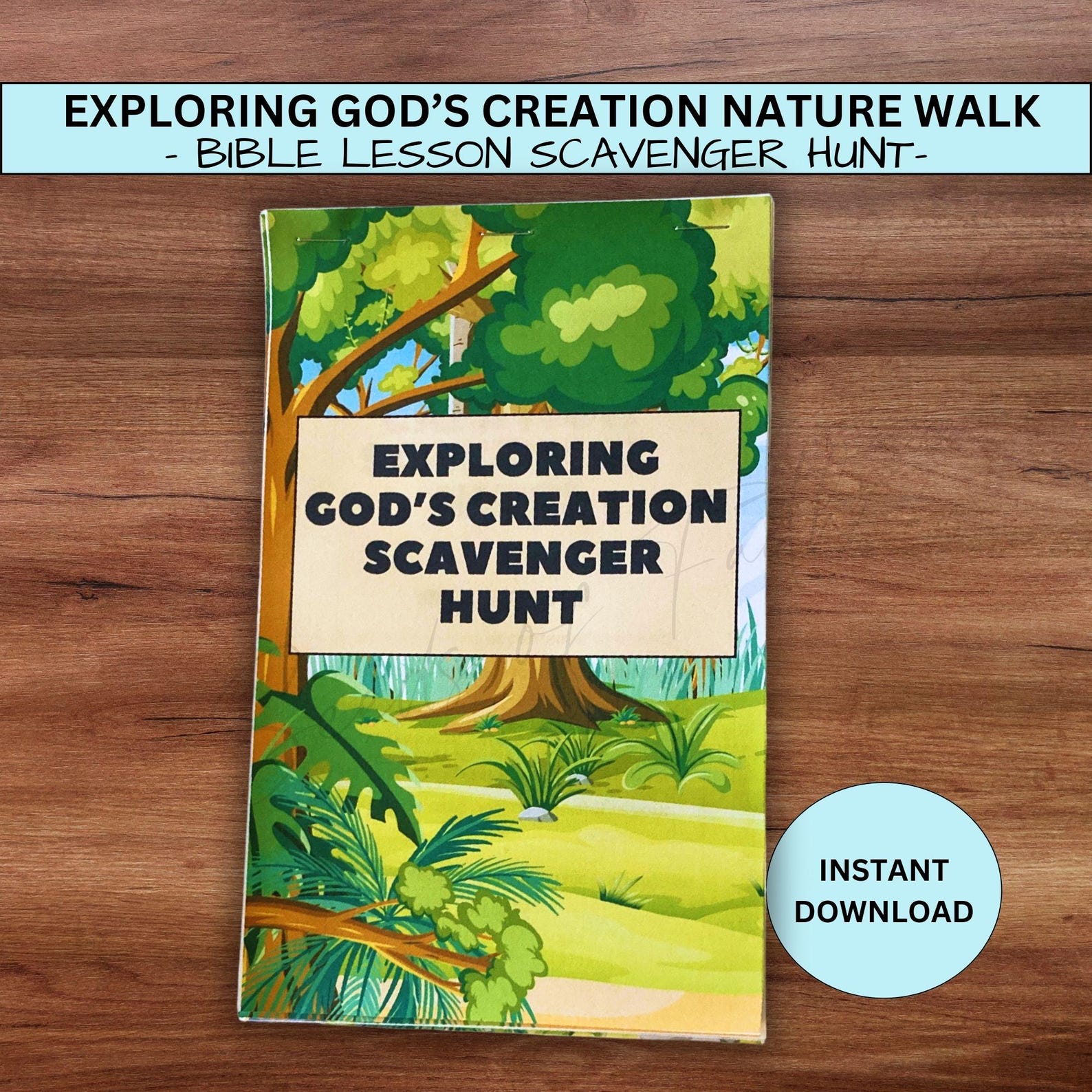 Scavenger Hunt Nature Walk Bible Lesson for Kids, Exploring Gods ...
