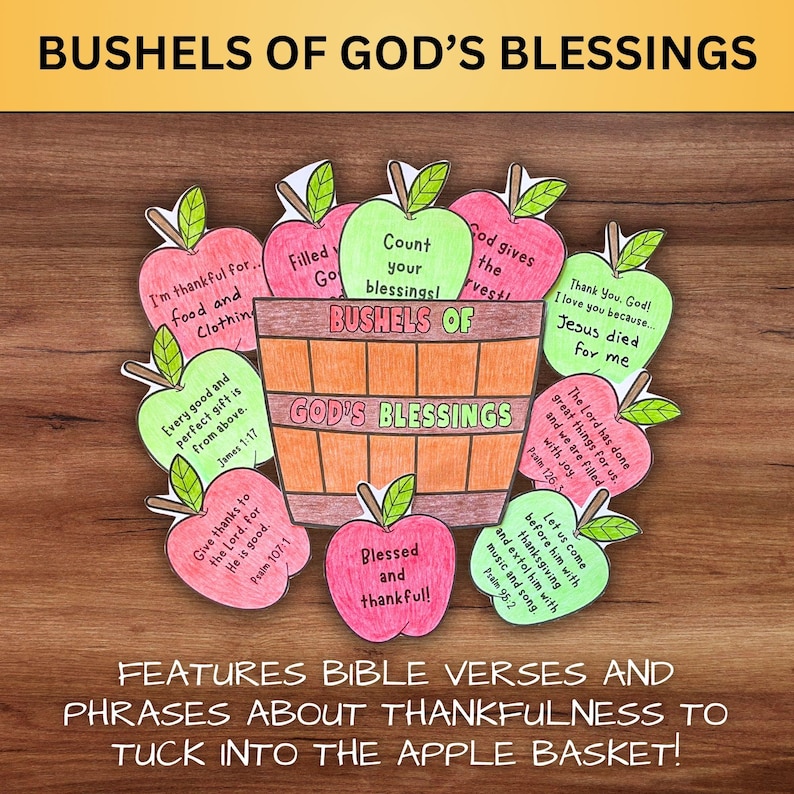 Fall Bible Craft Bundle, Printable Thanksgiving Crafts for Kids ...