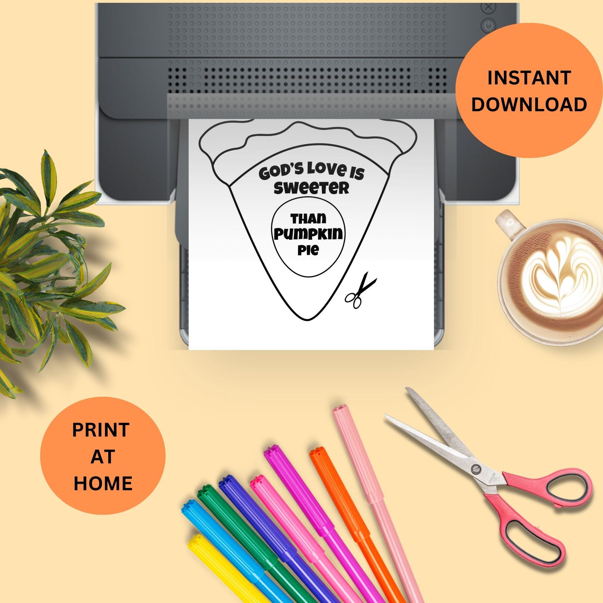 Thanksgiving Fall Christian Bible Verse Coloring Activity God's Love is ...