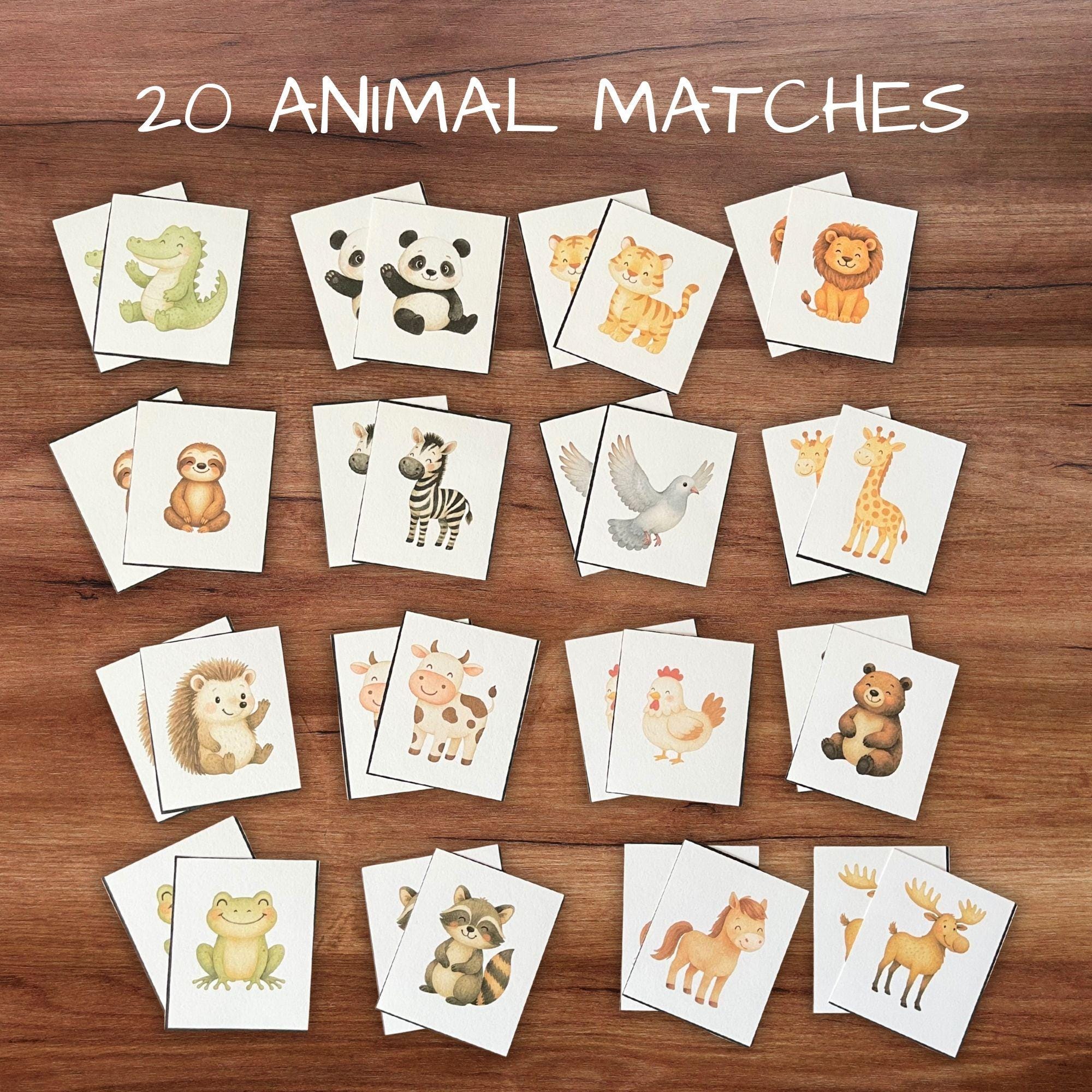 Noah's Ark Memory Match Game Activity for Kids, Sunday School Printable ...