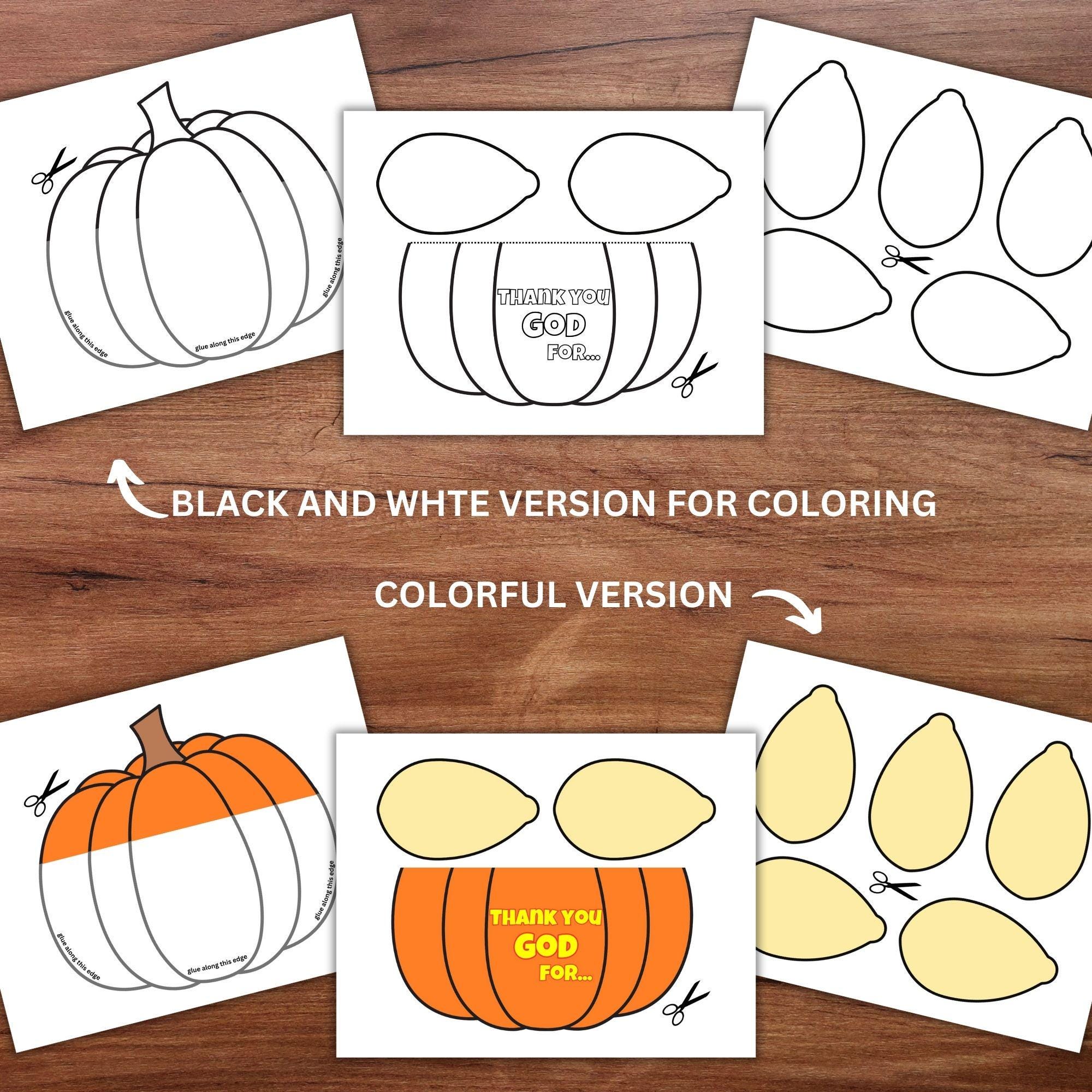 Thanksgiving Pumpkin Craft, Sunday School Give Thanks Activity ...