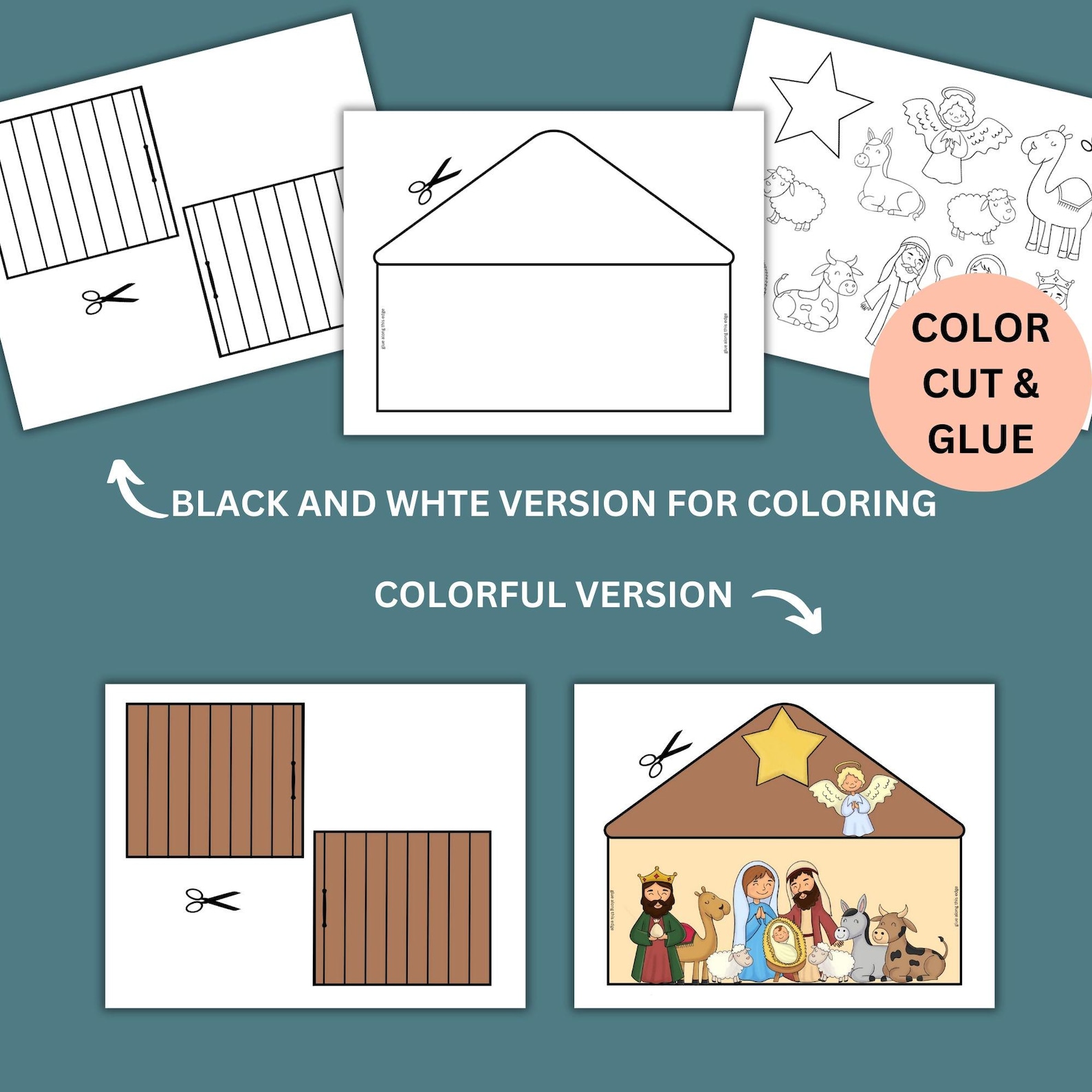 Christmas Nativity Birth of Jesus Bible Story Craft, Baby Jesus is Born ...