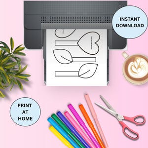 Mother's Day Flower Bouquet Coloring Sewing Craft for Kids, I Love My ...