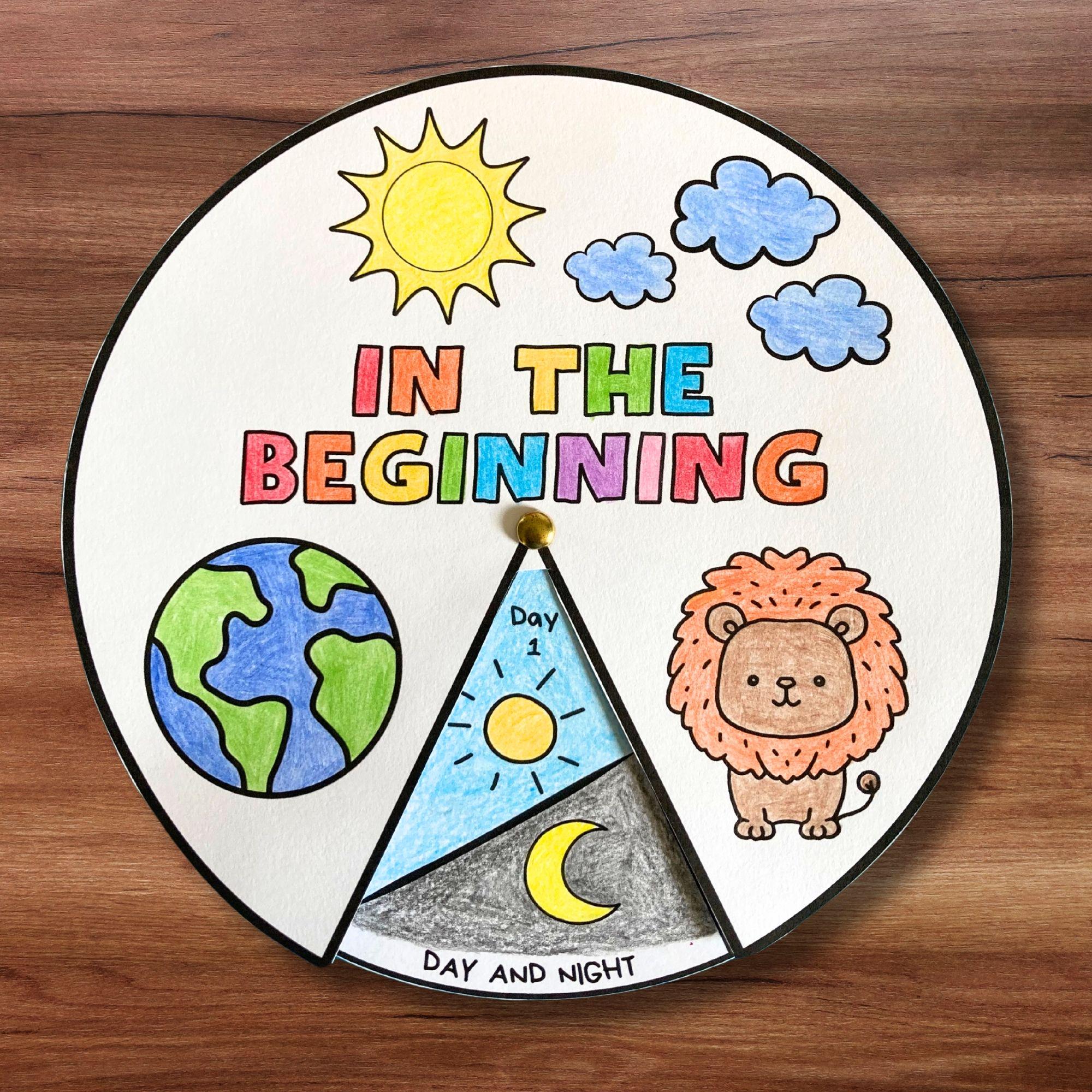 7 Days of Creation Bible Craft for Kids, Sunday School Bible Lesson ...