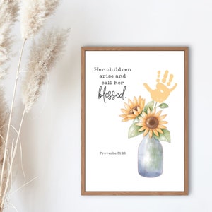 Handprint Mothers Day Craft for Preschooler, Kids Handprint Art ...