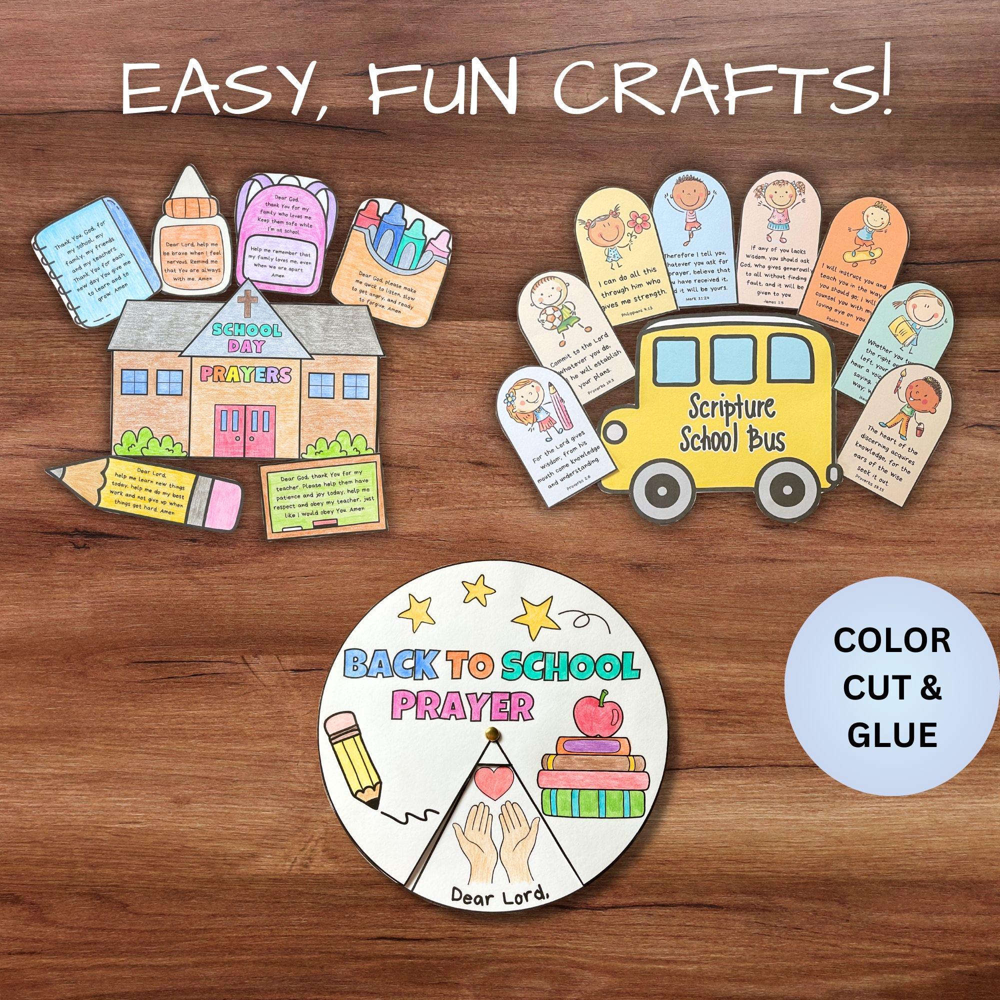 Back to School Bible Craft Bundle, Christian Sunday School Lesson ...