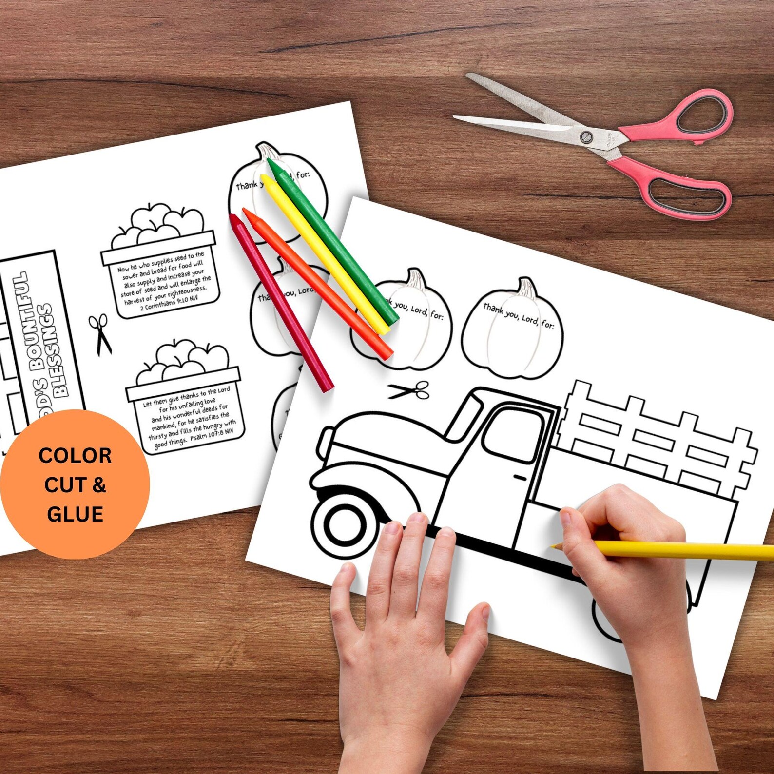 Thanksgiving Fall Harvest Bible Craft, Give Thanks Sunday School ...