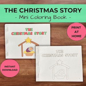 Nativity Advent Christmas Coloring Book Craft, Kids Sunday School ...