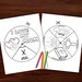Preschool Coloring Wheel Printable Gift for Mom, Sunday School Mother's ...
