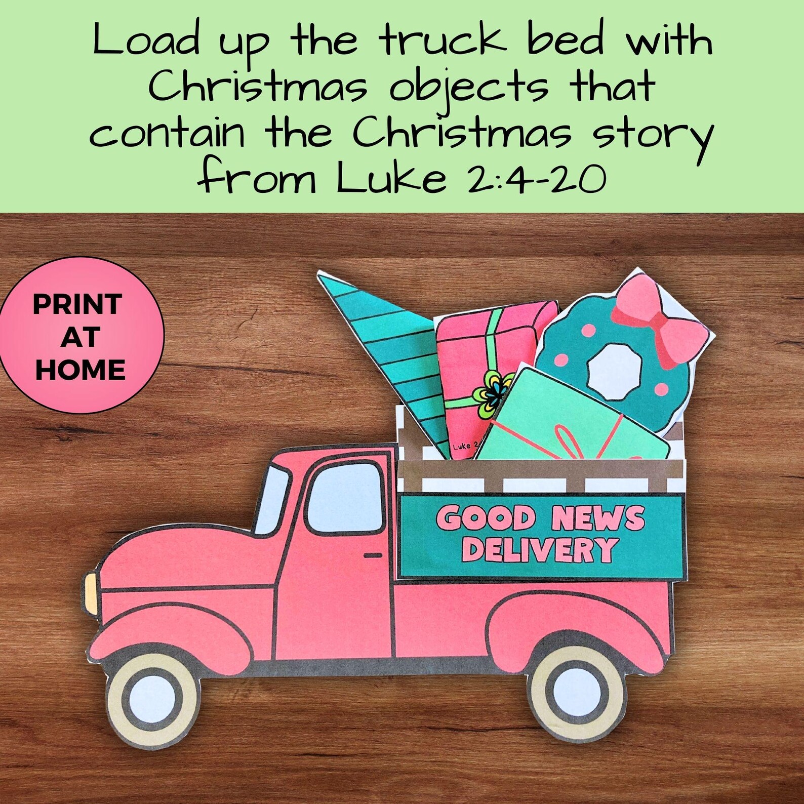Christmas Bible Story Craft, Christian Religious Nativity Advent Luke 2 ...
