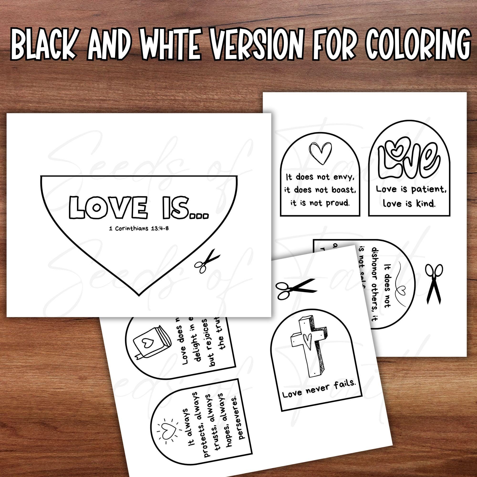 Christian Valentine’s Day Bible Lesson Pocket Craft, Corinthians 13 ...