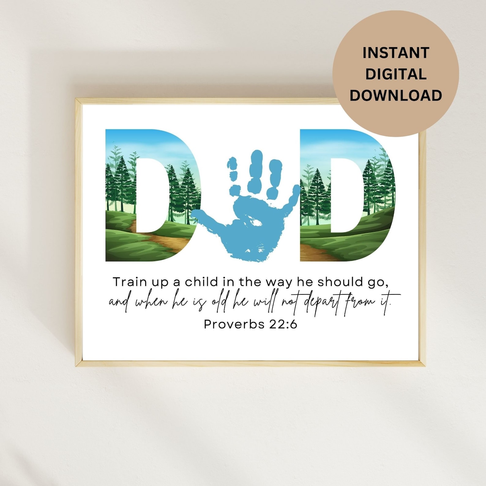 Fathers Day Craft for Kids Handprint Bible Verse Art, DIY Preschool ...