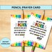 Pencil Blessings Printable Gift Tag, Back to School Backpack Prayer ...