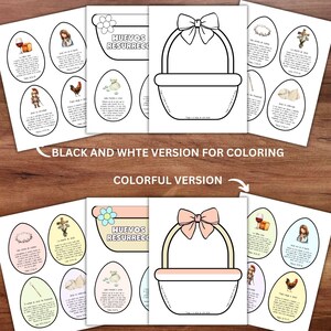 Spanish Resurrection Eggs Easter Story Bible Craft Printable, Holy Week ...