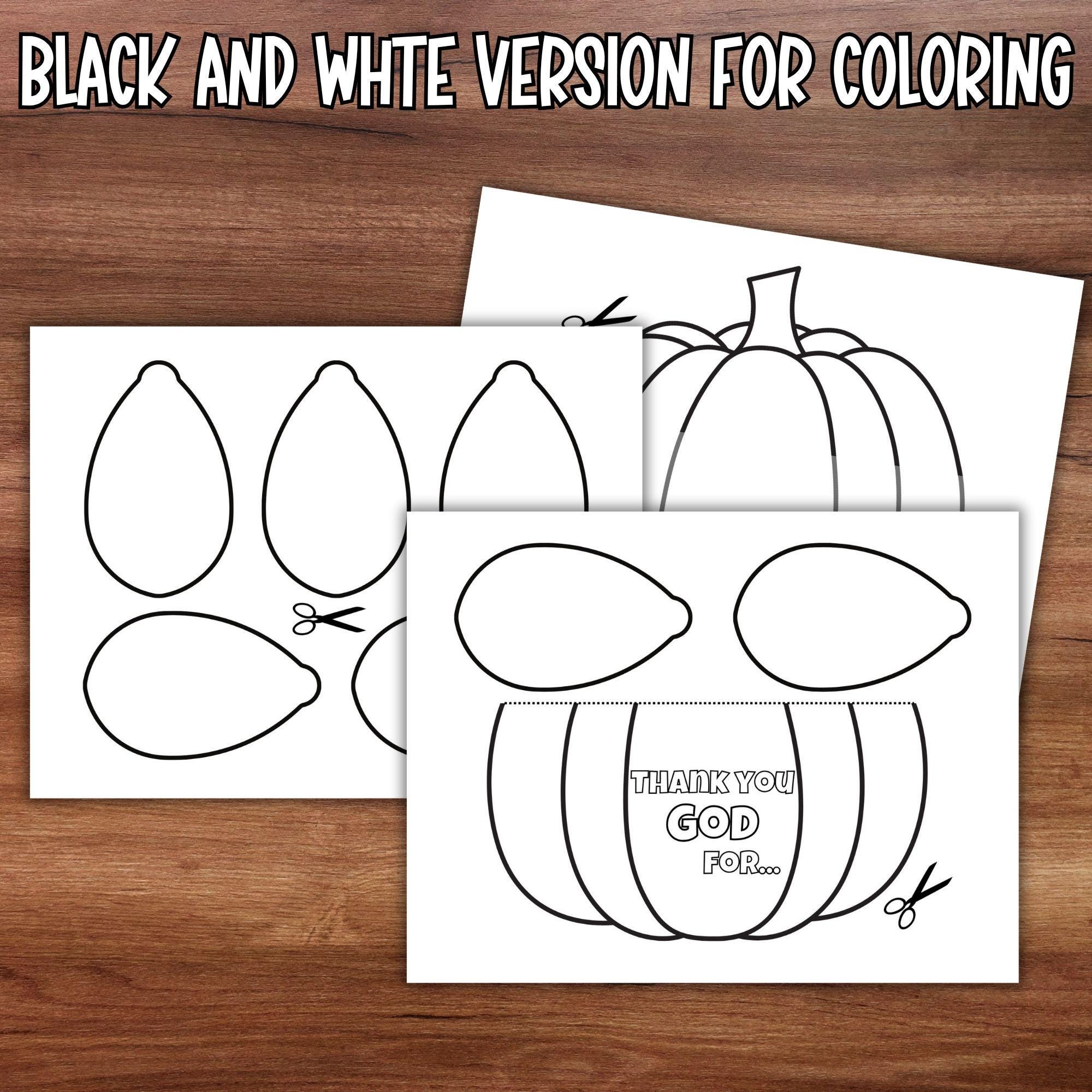 Thanksgiving Pumpkin Craft, Sunday School Give Thanks Activity ...