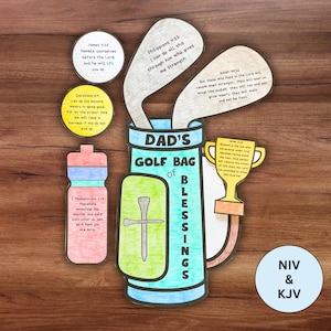 Father's Day Sunday School Bible Craft, Scripture Coloring Activity ...