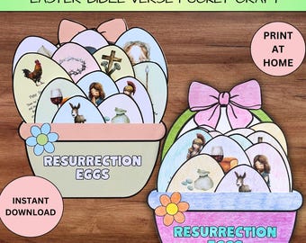 Spanish Resurrection Eggs Easter Story Bible Craft Printable, Holy Week ...