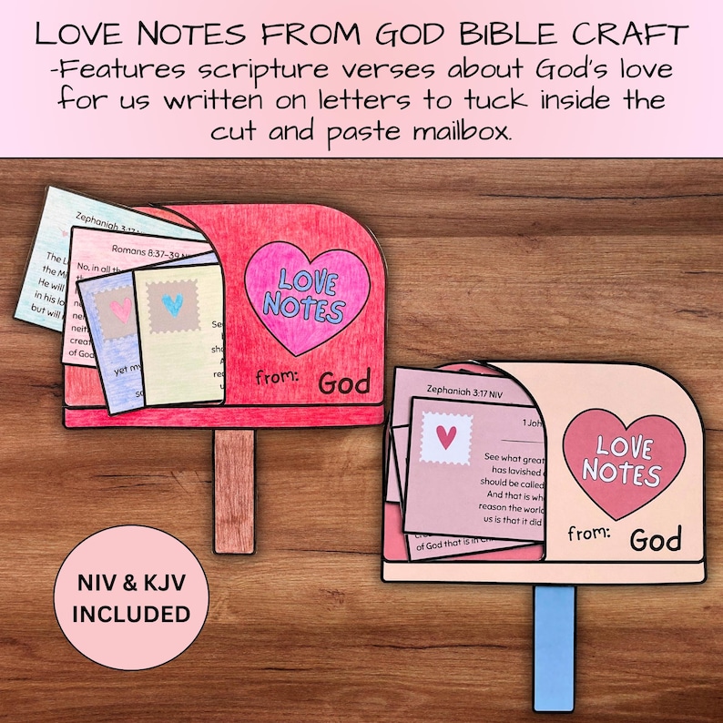 Christian Valentine’s Day Bible Lesson Craft Bundle, Religious Coloring ...