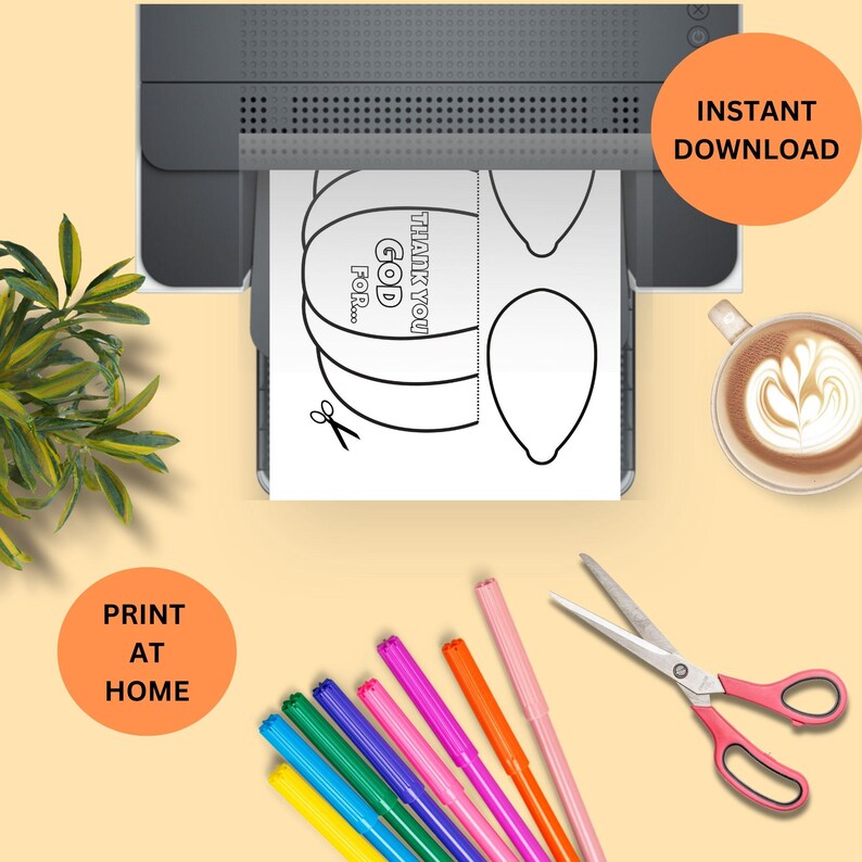 Thanksgiving Pumpkin Craft, Sunday School Give Thanks Activity ...