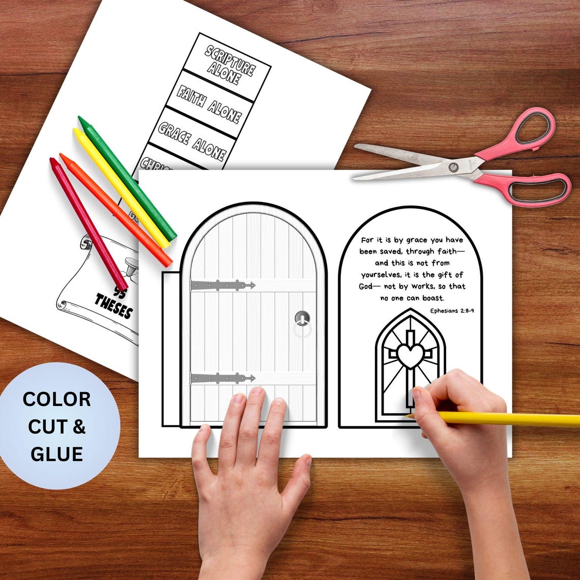 Reformation Day Sunday School Activity, Five Solas Martin Luther 95 ...