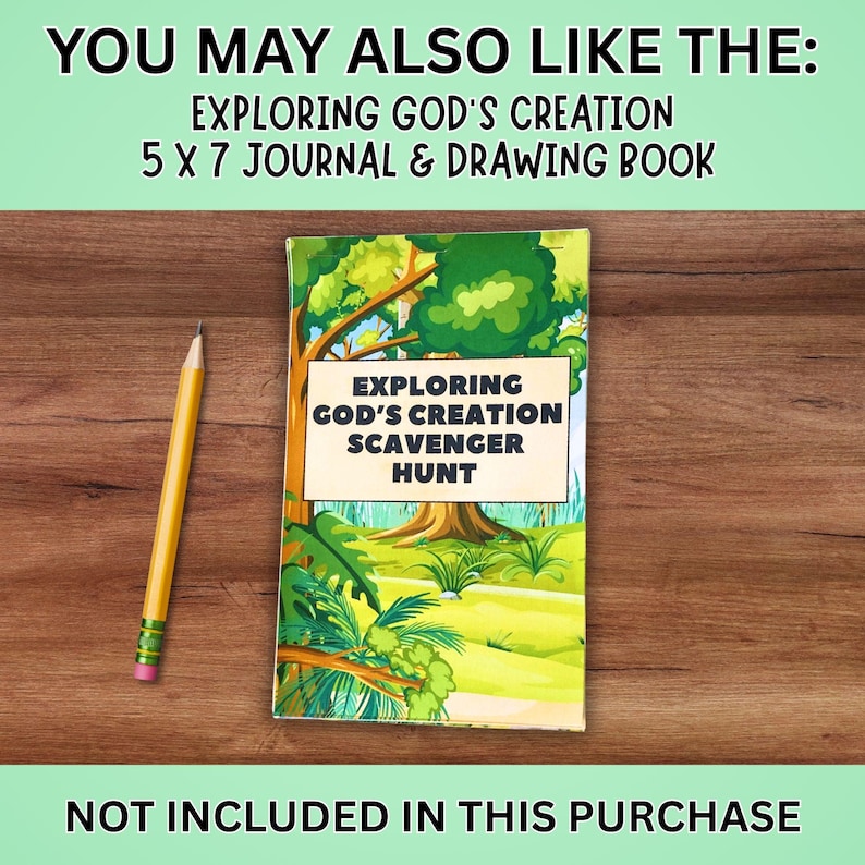 Scavenger Hunt Nature Walk Bible Lesson for Kids, Exploring Gods ...