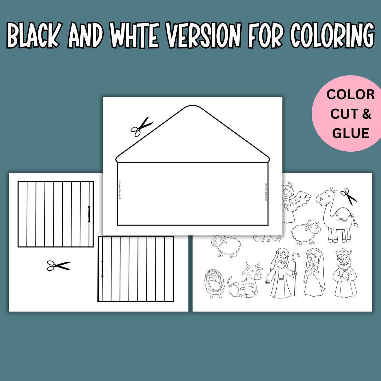 Christmas Nativity Birth of Jesus Bible Story Craft, Baby Jesus is Born ...