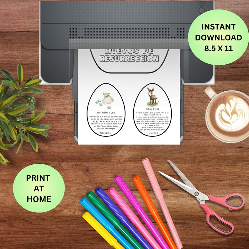 Spanish Resurrection Eggs Easter Story Bible Craft Printable, Holy Week ...