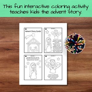 Advent Story Cards Bible Verse Activity Printable Christmas Nativity ...