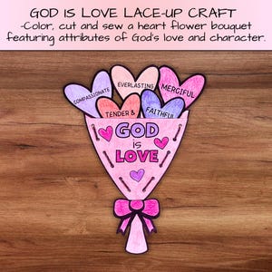 Christian Valentine’s Day Bible Lesson Craft Bundle, Religious Coloring ...