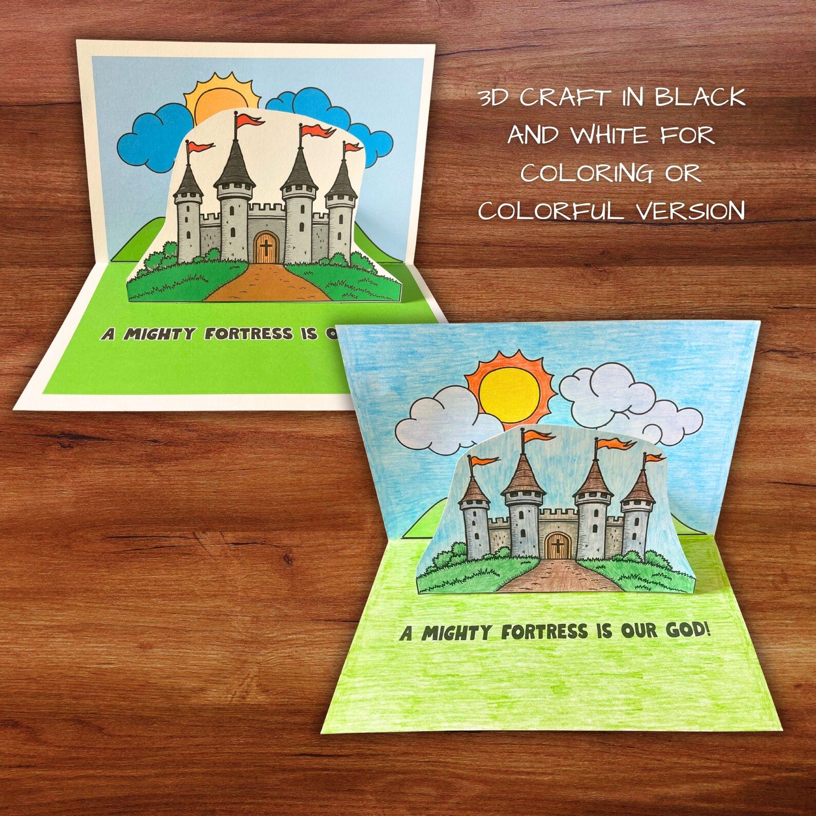 Martin Luther A Mighty Fortress Reformation Sunday School Activity, 3D ...