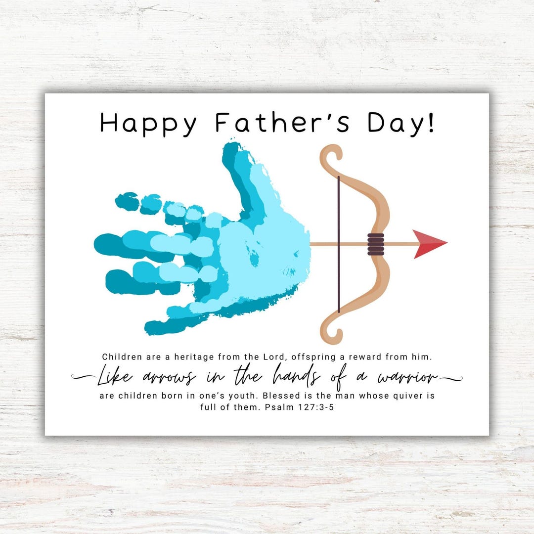 Handprint Art Father's Day Bible Verse Craft, DIY Preschool Toddler ...