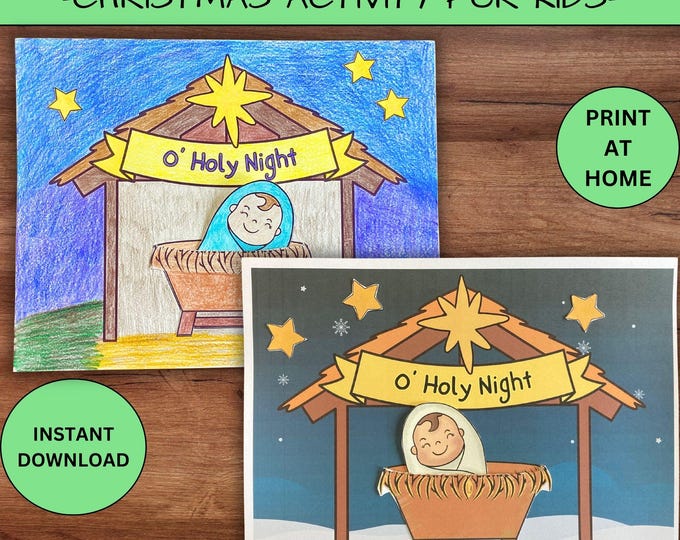 Christmas Bible Craft for Kids, Birth of Jesus Nativity Sunday School ...