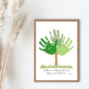 Father's Day Handprint Tree Bible Verse Craft, DIY Preschool Toddler ...
