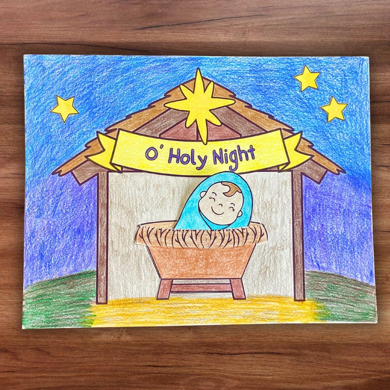 Christmas Bible Craft for Kids, Birth of Jesus Nativity Sunday School ...