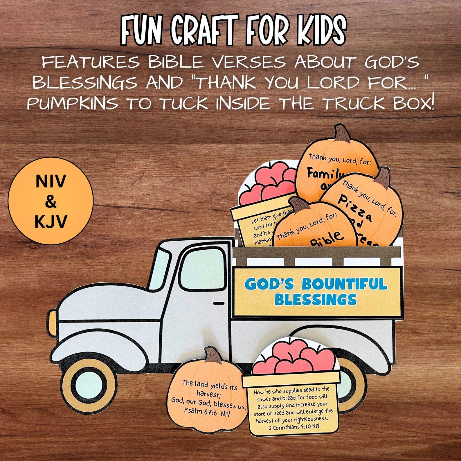 Thanksgiving Fall Harvest Bible Craft, Give Thanks Sunday School ...