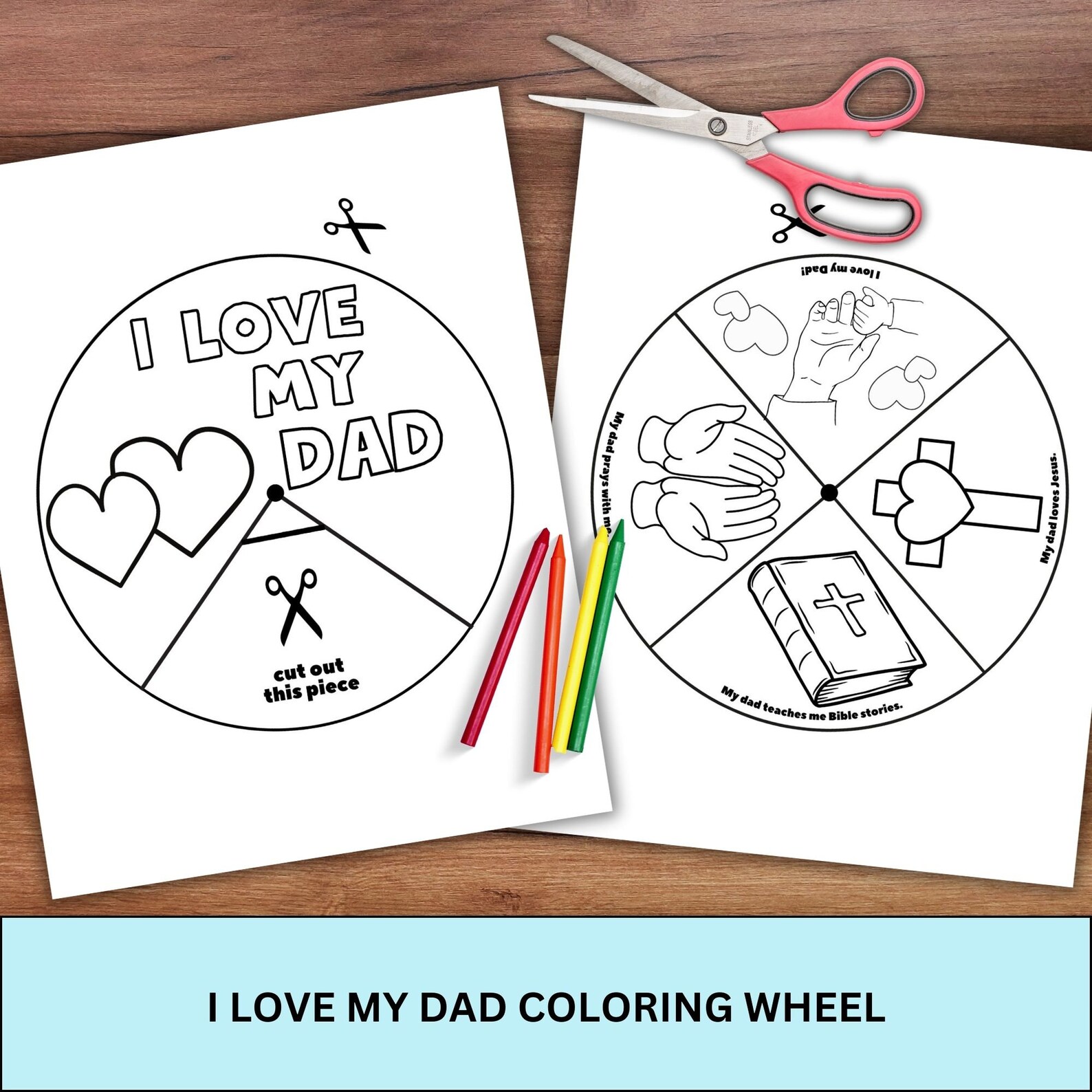 Fathers Day Craft Bundle, Sunday School Printable Kids Bible Lesson ...