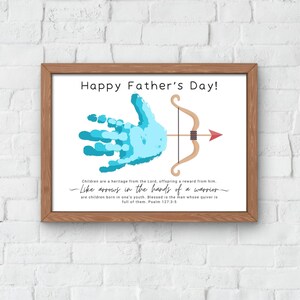 Handprint Art Father's Day Bible Verse Craft, DIY Preschool Toddler ...