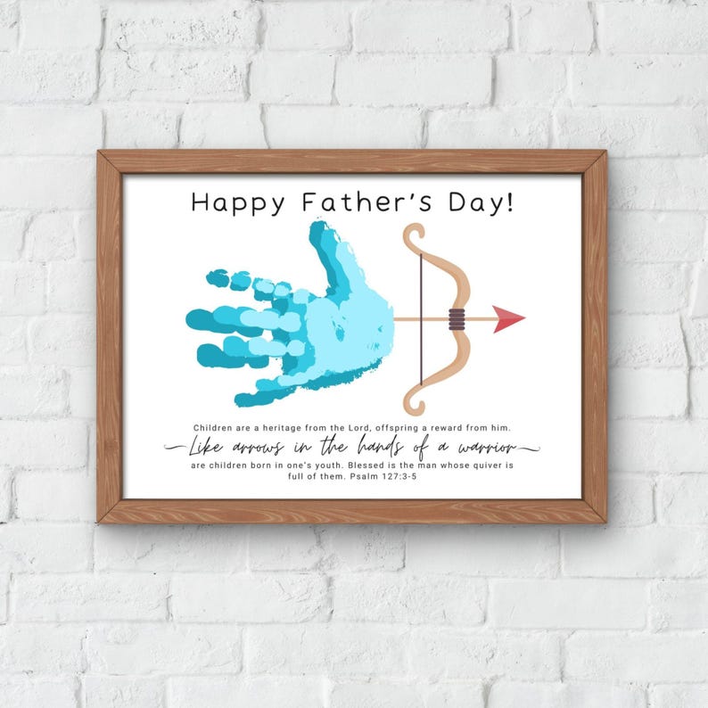 Handprint Art Father's Day Bible Verse Craft, DIY Preschool Toddler ...