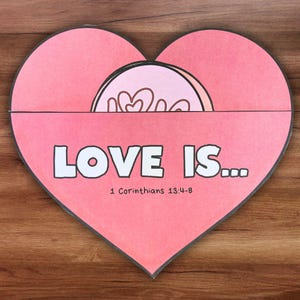 Christian Valentine’s Day Bible Lesson Pocket Craft, Corinthians 13 ...